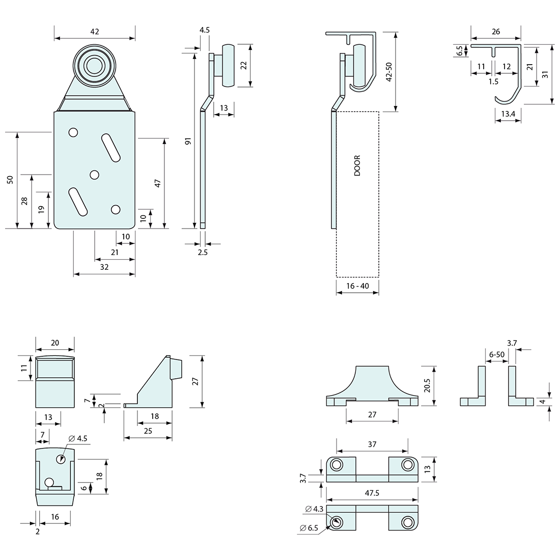 Aluminium Door Track And Trolley Kit – Co-Mac