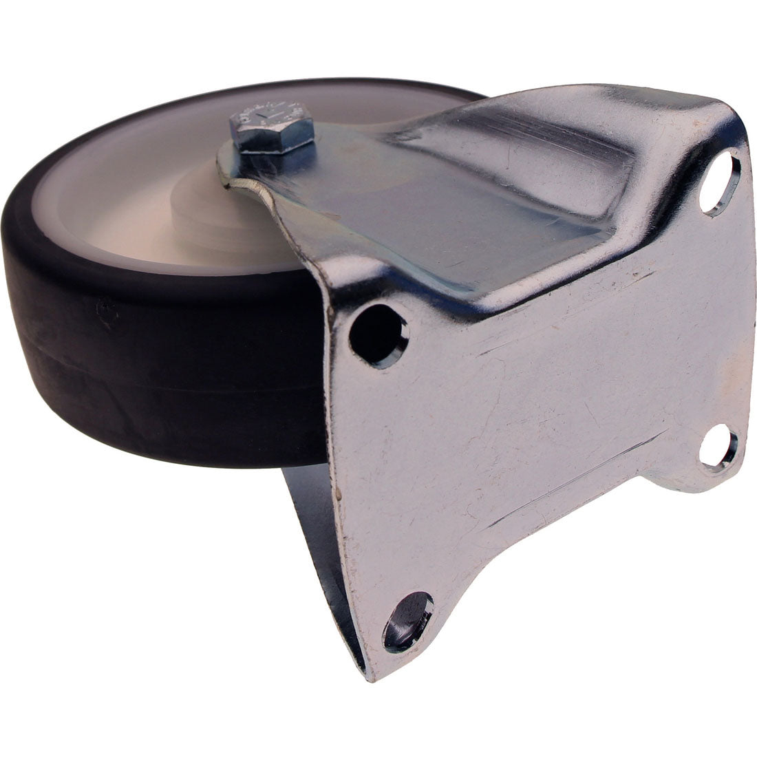Mounting Plate Castor Fixed Urethane Wheel Zinc Plated 125mm – Co-Mac