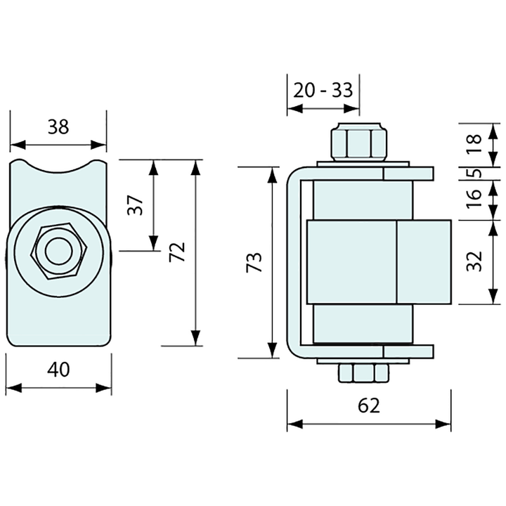 Heavy Duty Weld On Gate Hinge – Co-Mac