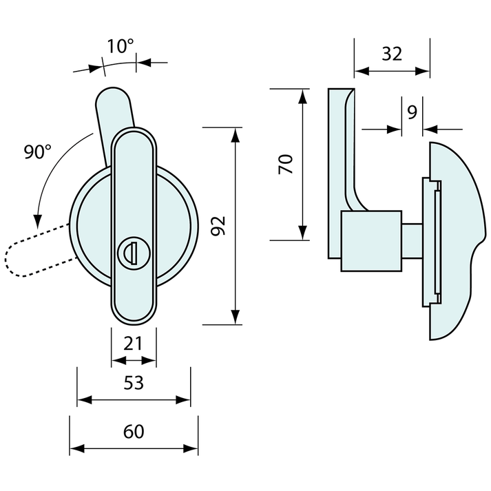 Canopy Window Latch Lockable – Co-Mac