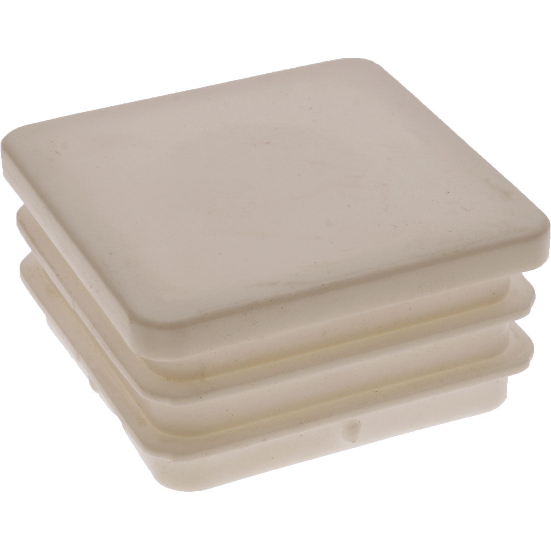 Square Plug Ribbed Plastic White 44mm – Co-Mac