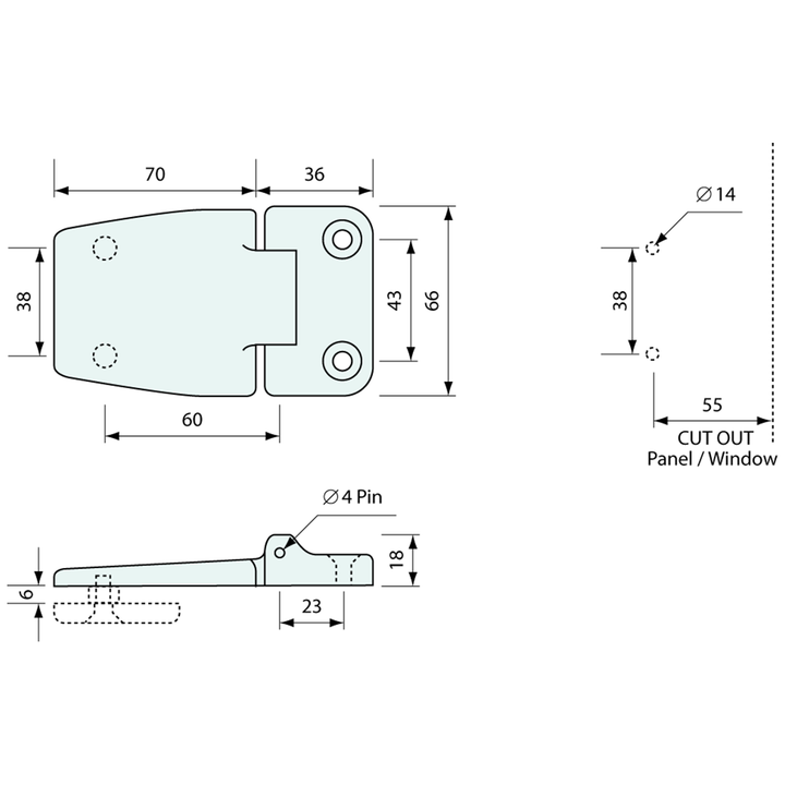 Glass Window Hinge – Co-Mac